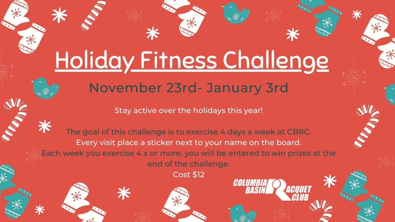 Holiday Fitness Challenge 2020 - CBRC Health & Fitness