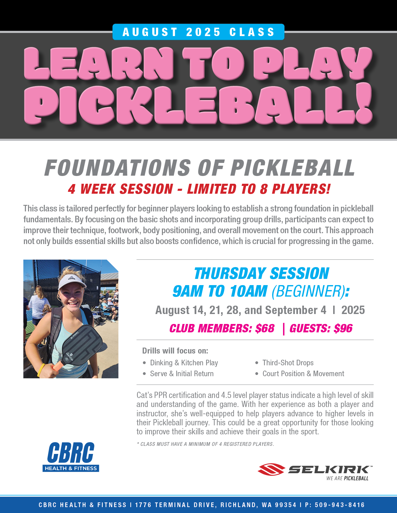 Pickleball Lessons - CBRC Health & Fitness